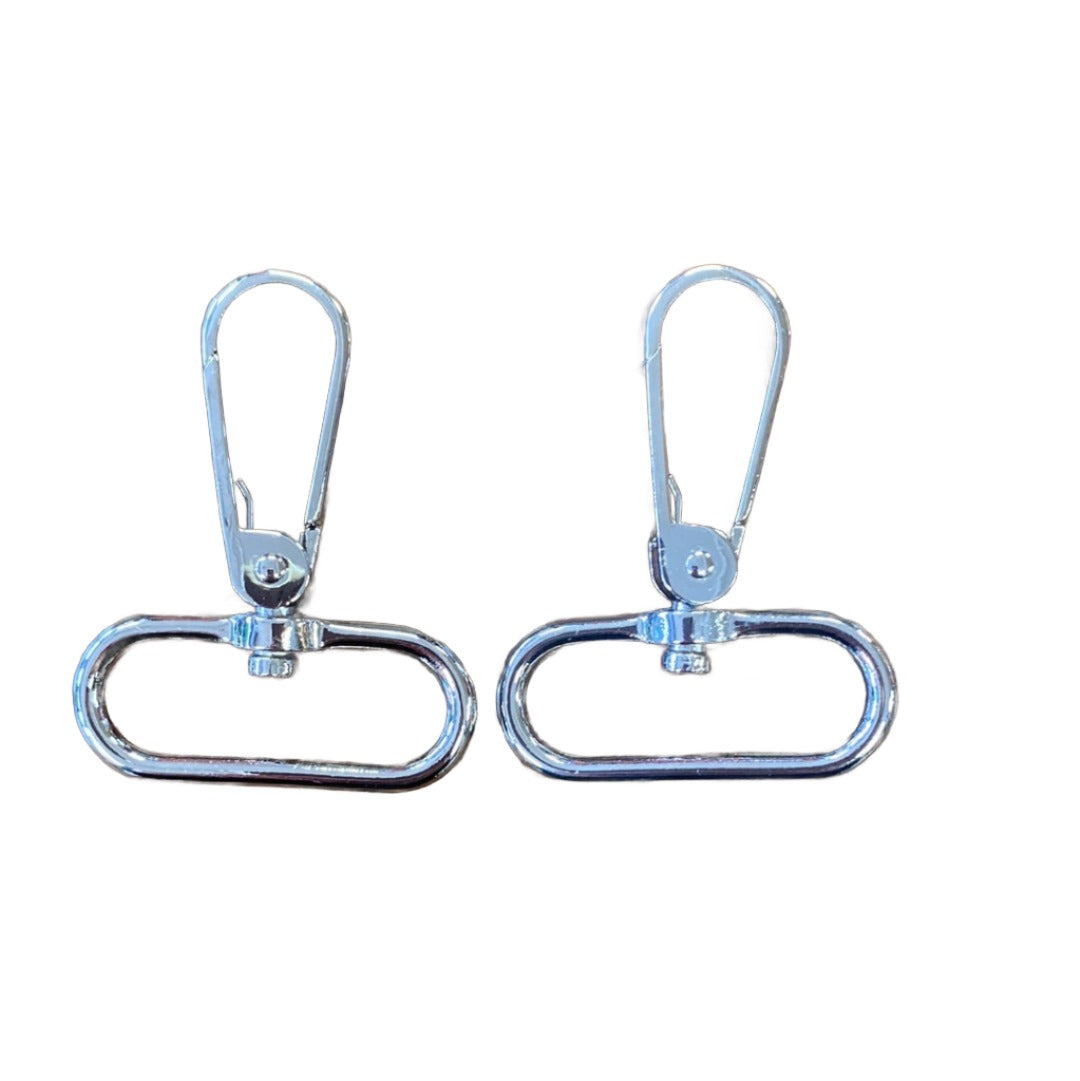 Swivel Clip - Snap Hook - 2pk - To fit 38mm Strap - Nickel – Kayes Textiles
