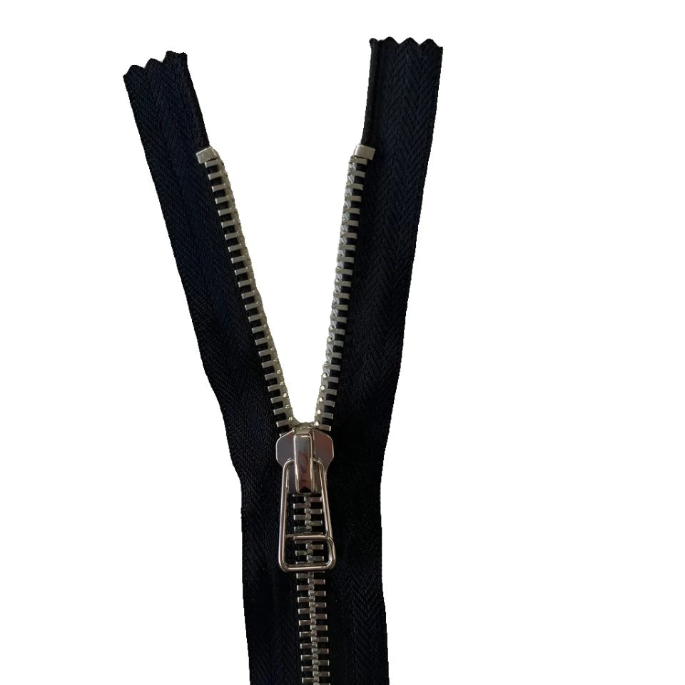 8" Metal Closed End Zip - Silver Teeth, Rectangle Puller – Kayes Textiles