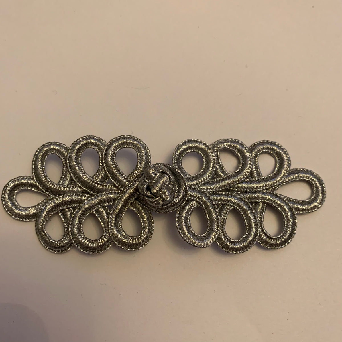Frog Fastening Clips - 12cm - Silver – Kayes Textiles